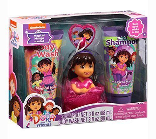 Nickelodeon Dora Friends 4pc Soap Scrub Set Magical Mango Bath Pouf ...