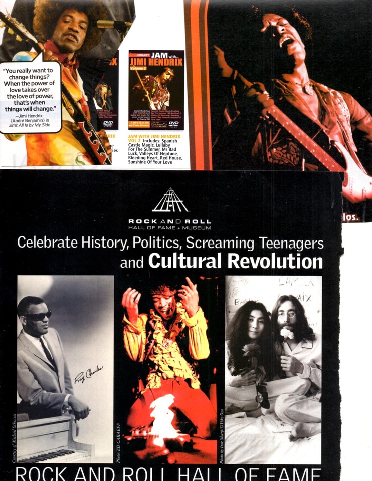 Jimi Hendrix: 45+ separate, original clippings pages lot (50+ years ...