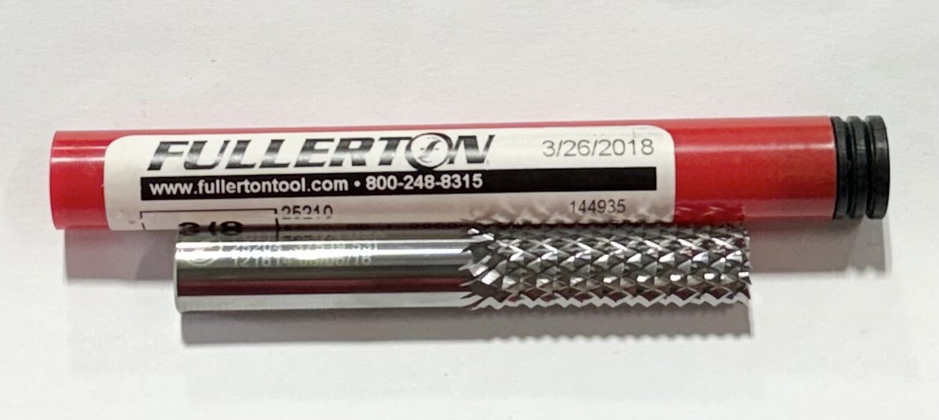 Fullerton 3/8" Solid Carbide Router Style B - Burr Type End Cut BEST ...