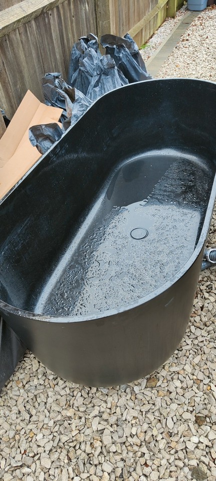 Lusso Stone Bath (Black) | eBay UK