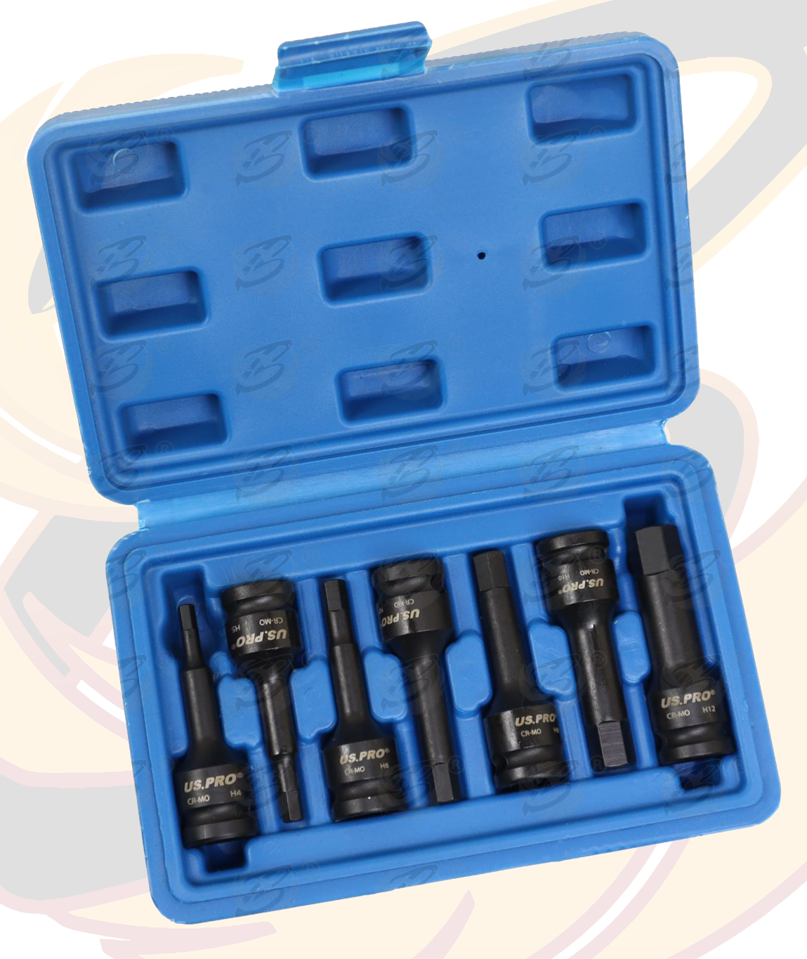 US PRO IMPACT HEX BIT Sockets Set 3/8" Drive Impact H4 To H12 Allen Key ...
