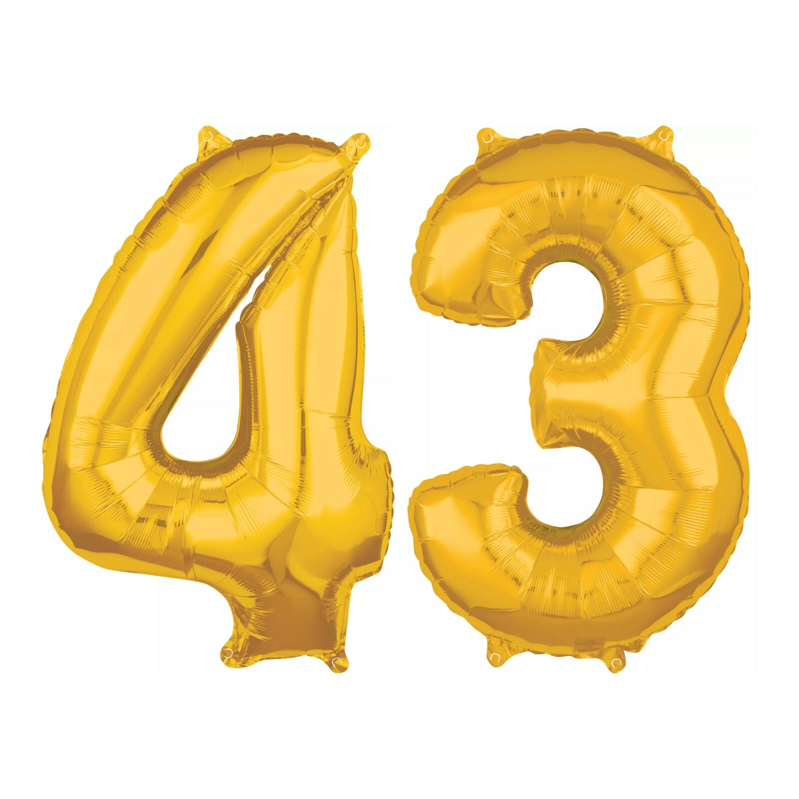 GOLD NUMBER 43 JUMBO BALLOON 43RD BIRTHDAY 66CM DECORATIONS PARTY ...