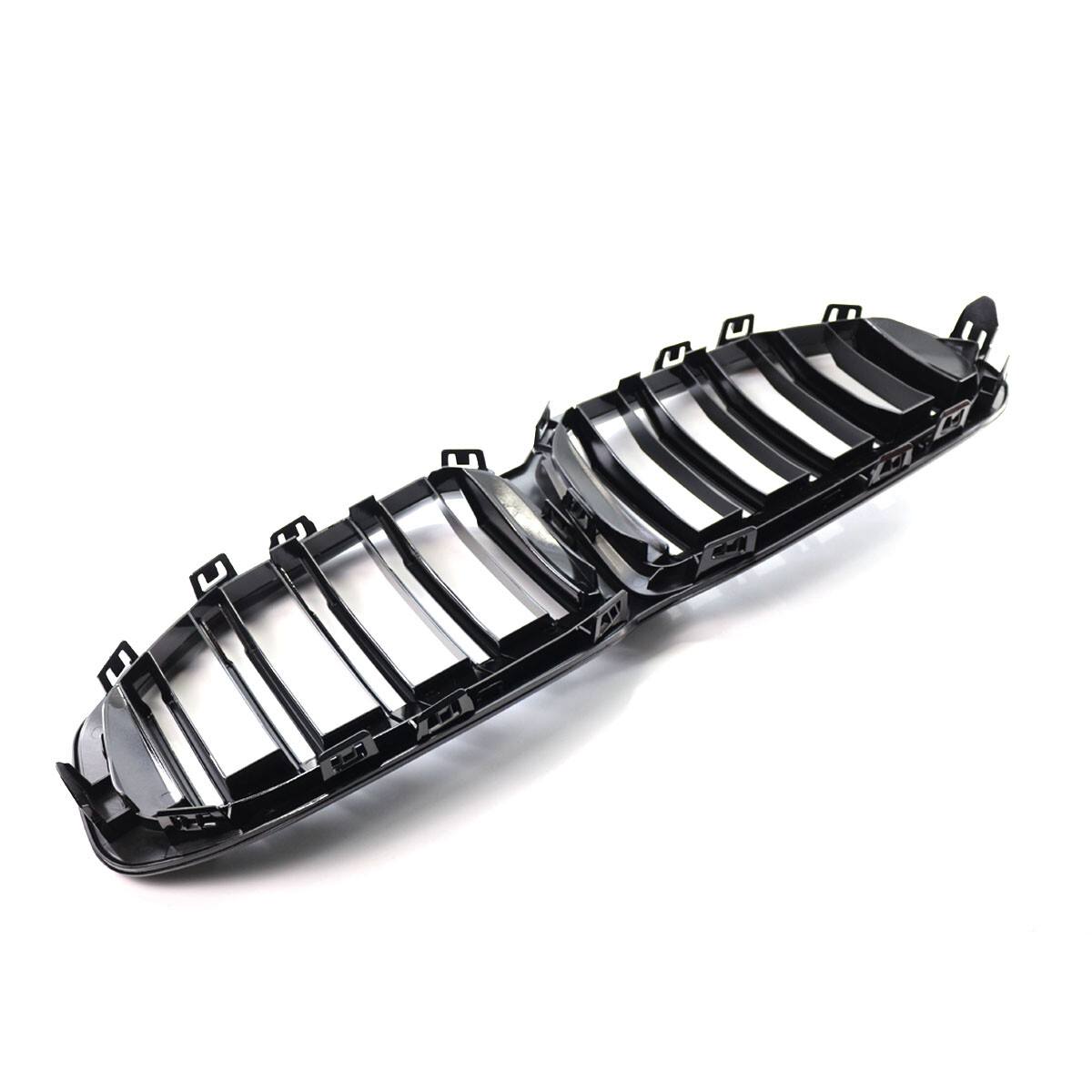 For 2019-2021 BMW 1 Series F40 Bumper Grille 2-Slat Gloss Black ...