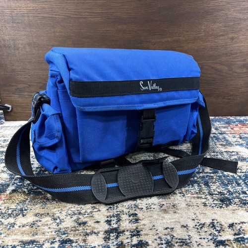 Vtg Sun Valley Camera Bag Royal Blue Padded Pockets With Strap | eBay