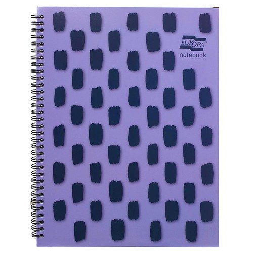 Europa A4+ Notepad 160 Pages Purple Wire bounded Notebook with Month ...