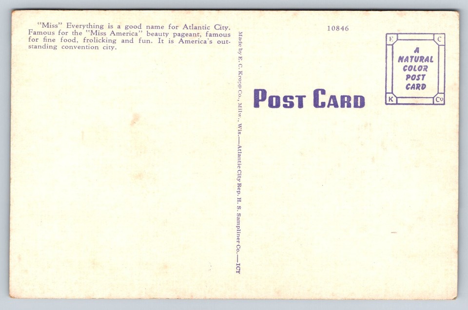 Miss Atlantic City in Atlantic City, New Jersey Passenger Boat Vtg ...