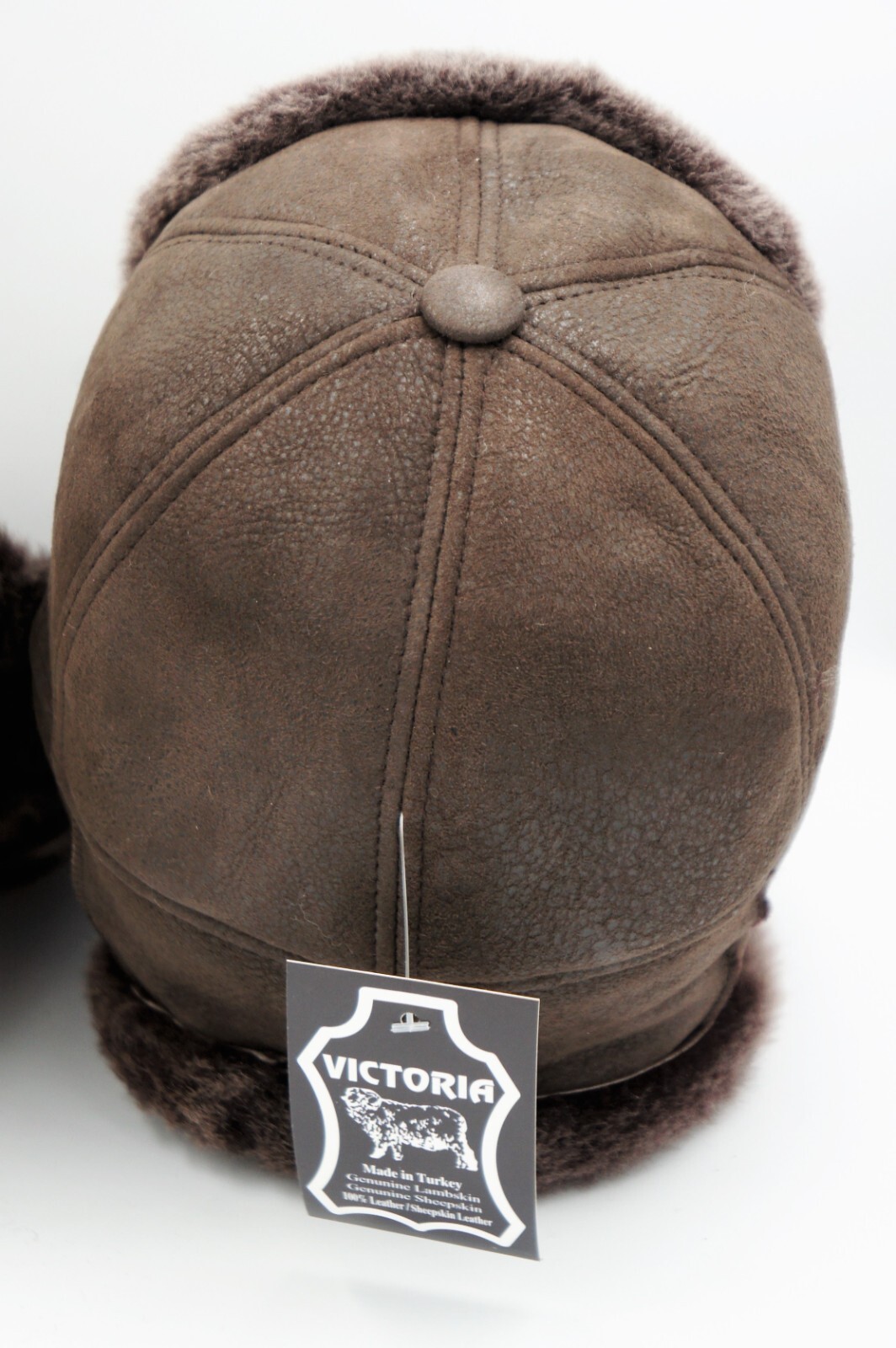 100% Sheepskin Shearling Leather Hat Trapper Ushanka Hunting M-3XL ...