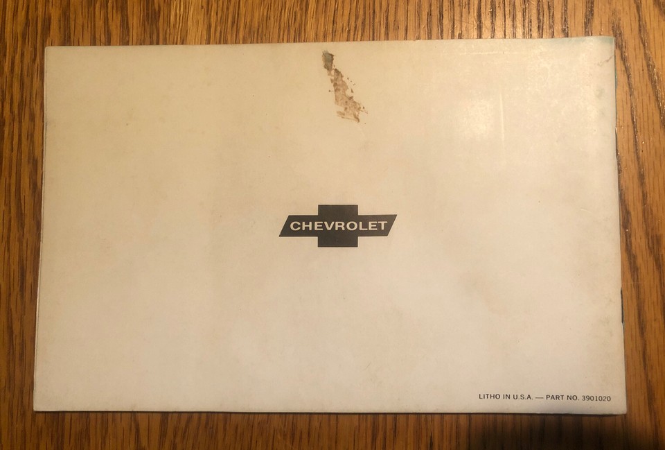 67 1967 Chevrolet Owners Manual OEM 3901020 | eBay