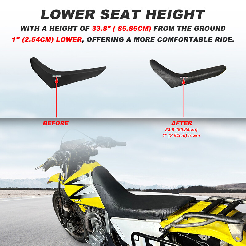 1996-2023 Suzuki DR650 Lower Seat Seat Cover Wider Seat Black | Fit For ...