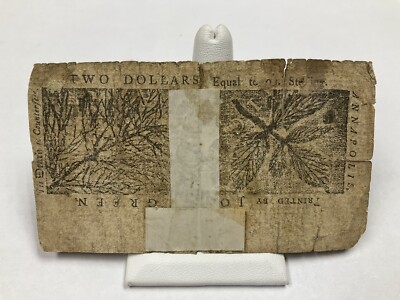 1767 Maryland $2 Colonial Currency | eBay