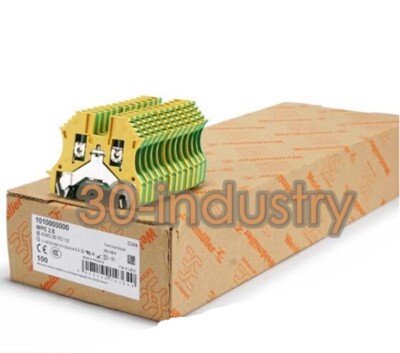 QTY:200 Weidmuller W Ground Terminal 1010000000 WPE 2.5 DIN Rail ...
