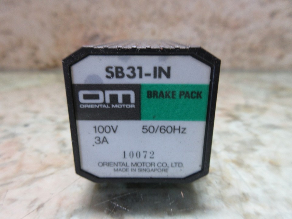 ORIENTAL MOTOR BRAKE PACK SB31-IN 100V 3A 50/60HZ 10072 CNC EDM | eBay