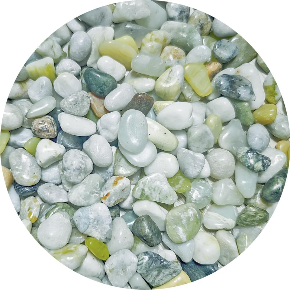 8-12Mm Green Agate Stones 2LBS Polished Tumbled Pebbles Crystals Top ...