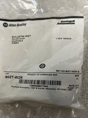 802T-W2R Allen Bradley Limit Switch, Roller Lever, Adj, 1.19 to 3.0 In ...