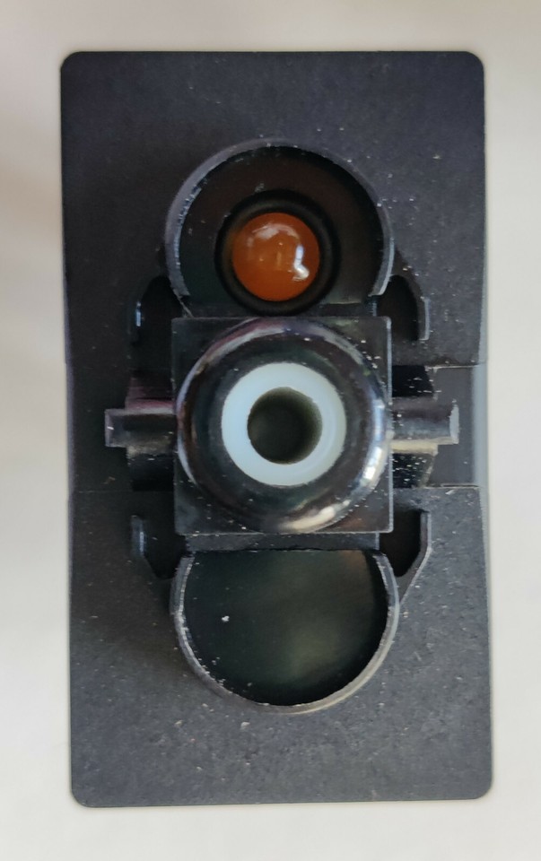 Carling V8D1 (On)/Off/(On) 20A 12V Momentary Rocker Amber LED Door ...