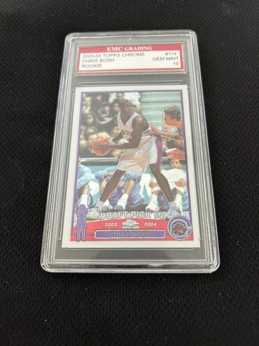 CHRIS BOSH ROOKIE 2003-04 TOPPS CHROME GRADED 10 RAPTORS RC BASKETBALL ...