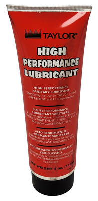 NEW Taylor Red Lube High Performance Soft Serve Red Lubricant 4oz Tube ...