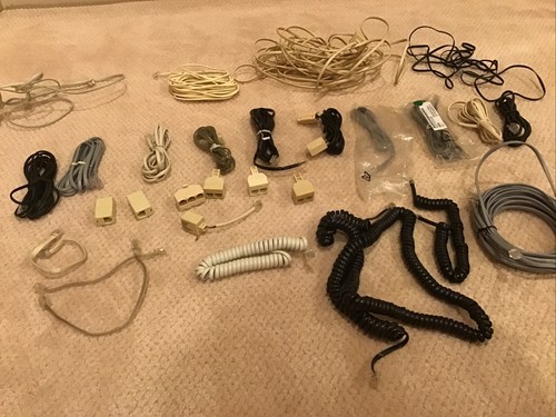 Lot of 28 phone wires, Phone Cords Adapters And Couplers | eBay