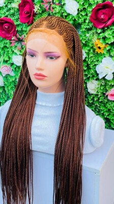 AFRICAN BRAIDED CONROW WIG 40" COLOR 99J | eBay