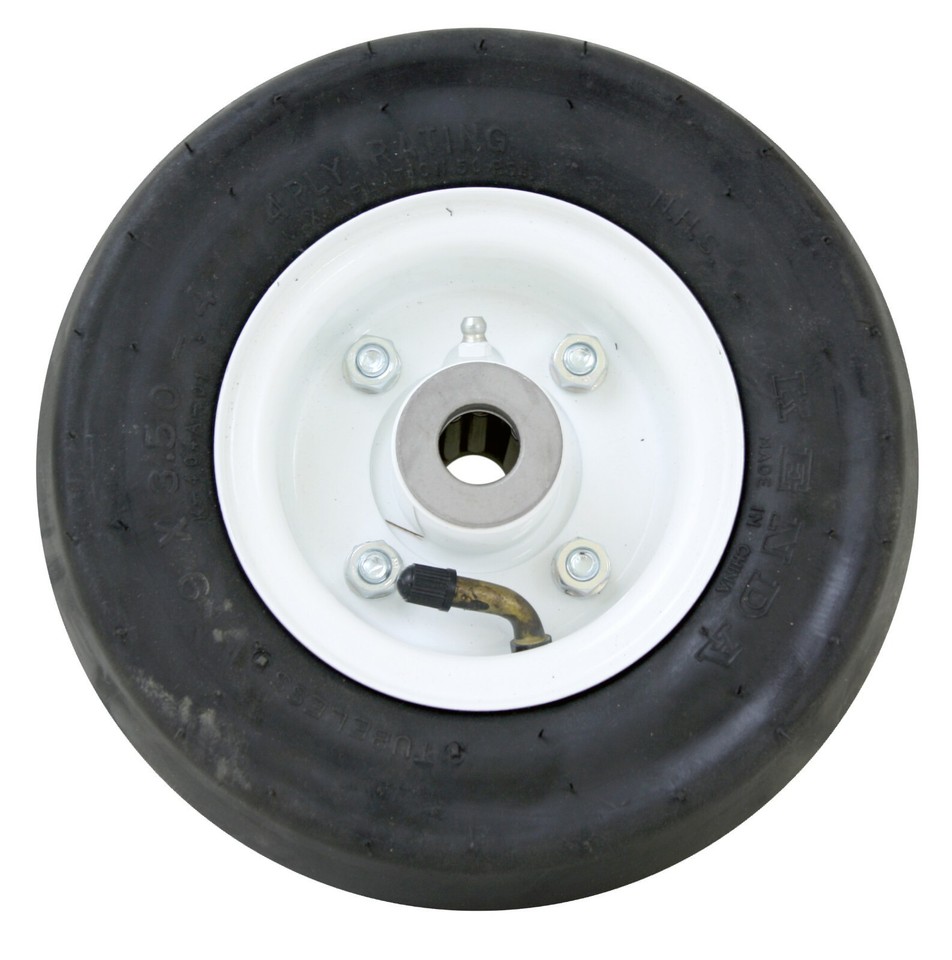 9x3.50-4 Kenda K-404A 4 ply Slick Tire Tube Rim Assembly 3/4" CH Cage ...