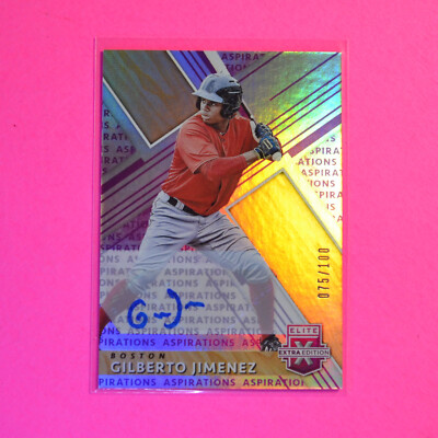 2019 Elite Extra Edition Noah AUTO Aspirations Purple #/100, Gilberto Jimenez RC | eBay