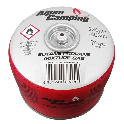 Cartouche de Gaz pour Camping-Poêle Propane-Butane 230g Valve 7/16 ...