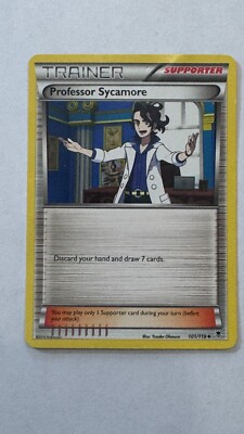 Trainer - Professor Sycamore - 101/119 - Pokémon TCG - 2014 - Damaged ...