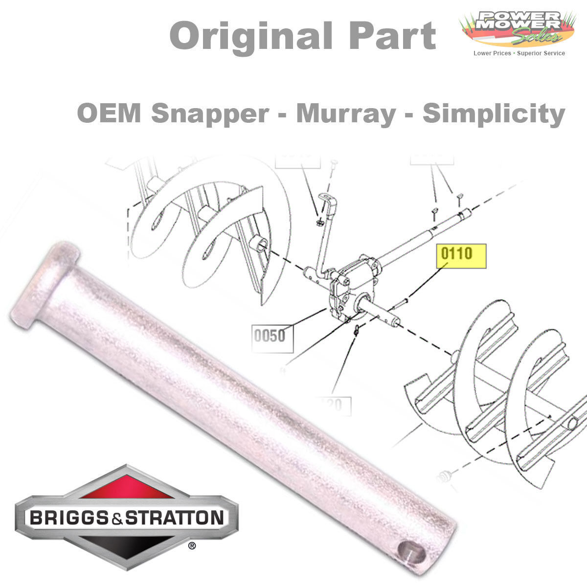 Briggs & Stratton Shear Pin (1/4" X 1-3/4") Fits Snapper, Simplicity ...