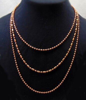 3 Pure COPPER Ball CHAIN 24