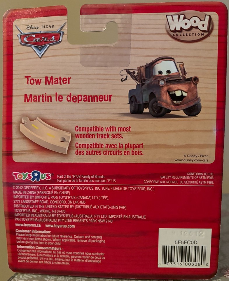 Disney Pixar Cars Wood Collection Wooden Mater NEW VHTF | eBay