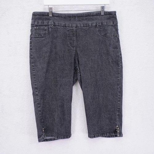 Ruby Rd. Black Jegging Capri Jeans Shorts -16W- High Rise 37 / 16 ...