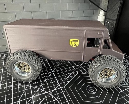 Scx24 brown UPS TRUCK With Custom Chassis! 155mm | eBay
