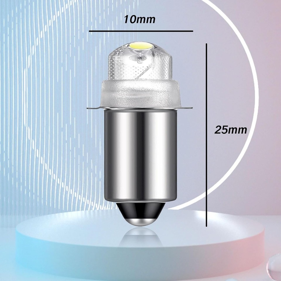 2 Pack Flashlight Bulbs 30 Lumen 3-Volt LED PR6 Replacement Bulb for ...