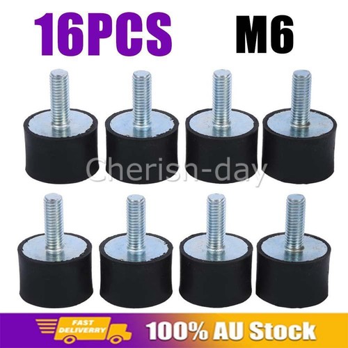 16Pcs M6 Rubber Mounts Shock Absorber Anti Vibration Isolators Bobbin ...