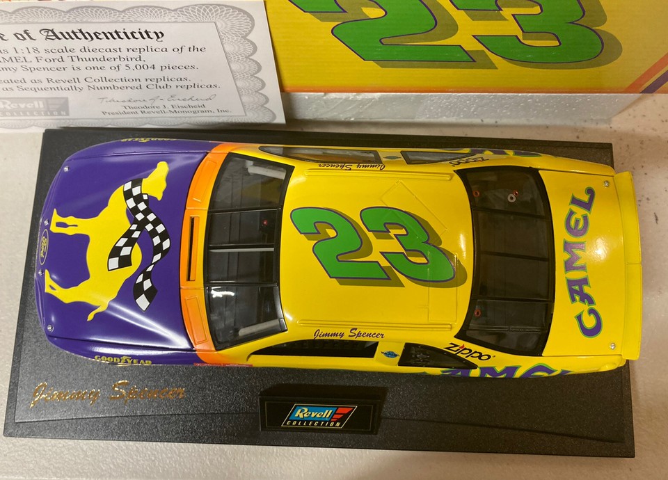 1997 Revell NASCAR #23 Jimmy Spencer Camel Ford Thunderbird Diecast 1: ...