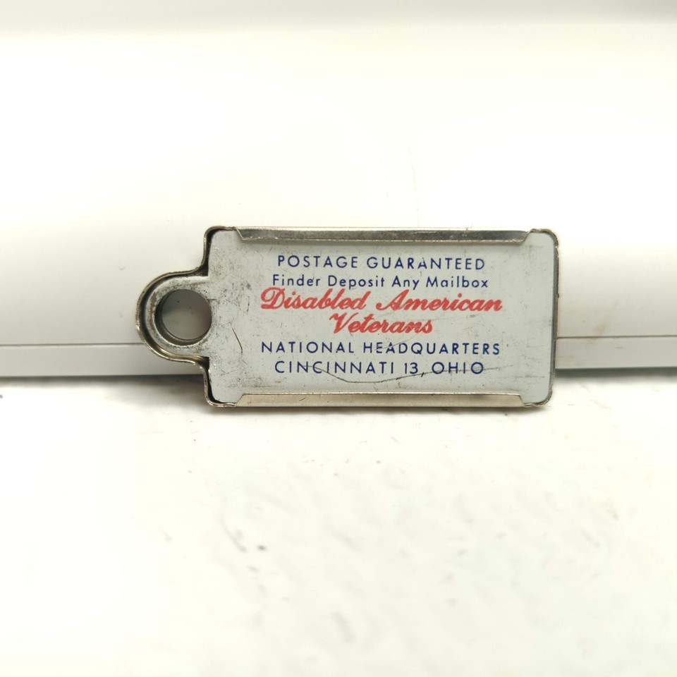 RARE VTG Disabled Veterans Mini License Plate Key Chain Ring MINNESOTA ...