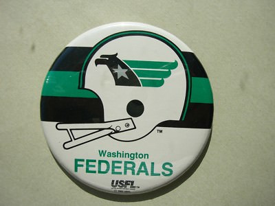 RARE 1982 USFL FOOTBALL WASHINGTON FEDERALS TEAM LOGO PIN PINBACK ...