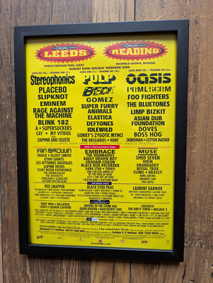 Reading & Leeds Festival 2000 line-up framed original Melody Maker page ...