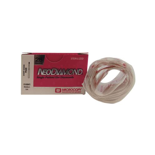 Microcopy 0508MS NeoDiamond FG Short Shank Pear Shaped Medium Diamond ...