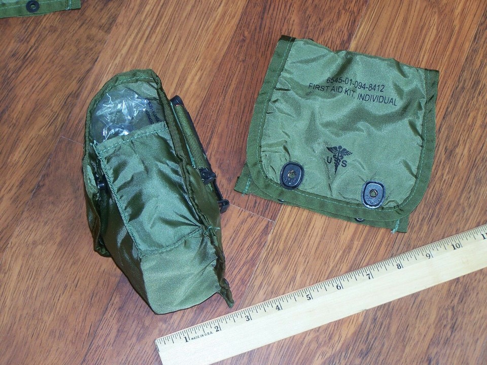 2 US Military ALICE Individual First Aid Kit, USGI IFAK Olive Drab ...