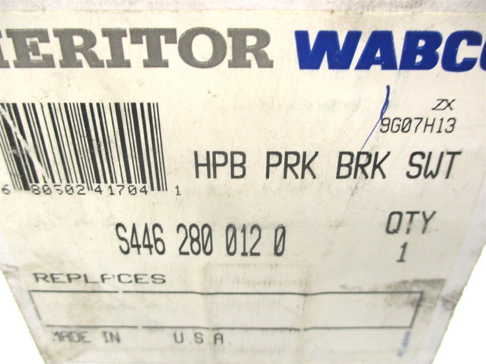 S4462800120 MERITOR WABCO PARKING BRAKE HCU SWITCH 3627936C1 S446 280 ...