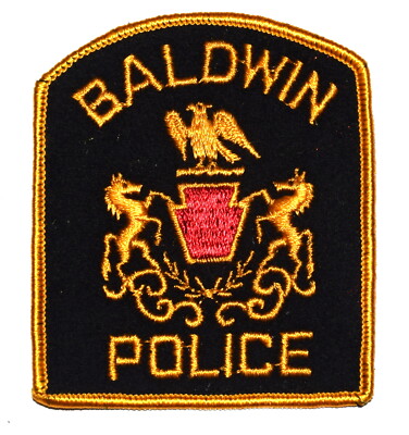 BALDWIN PENNSYLVANIA PA Sheriff Police Patch KEYSTONE VINTAGE OLD MESH ...