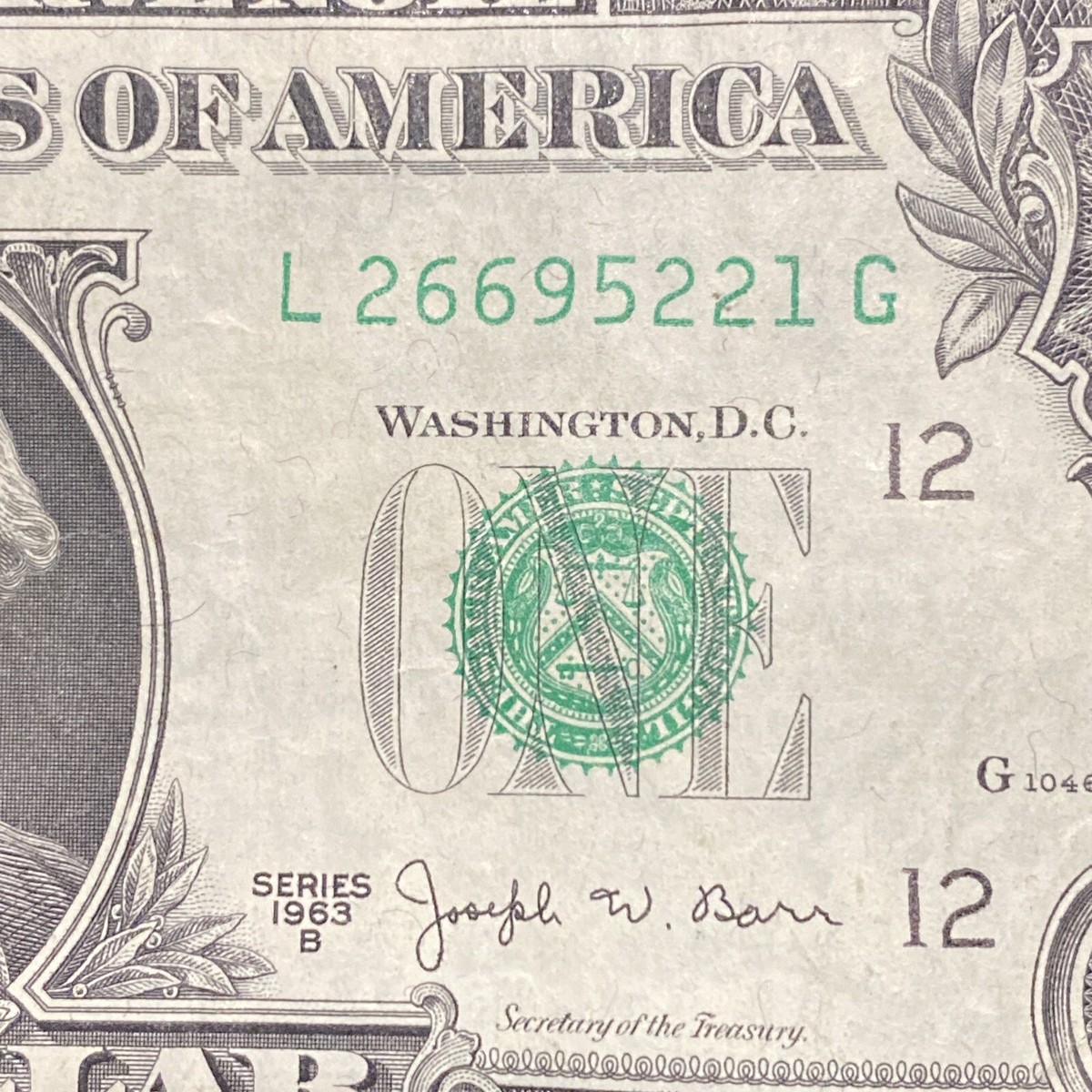 1963b One Dollar Bill United States Dollar Wikipedia