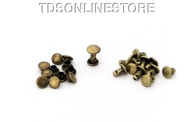 6mm Diameter Antique Brass Plated Compression Rivets Package of 12 | eBay