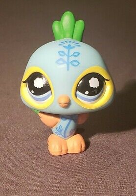 Littlest Pet Shop LPS POSTCARD PET Blue Green Peacock Bird #1069 blue ...