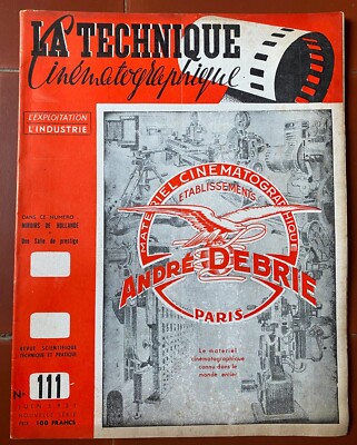 Magazine The Technical Film No. 111 Tackle Andre Debrie 1951 | eBay