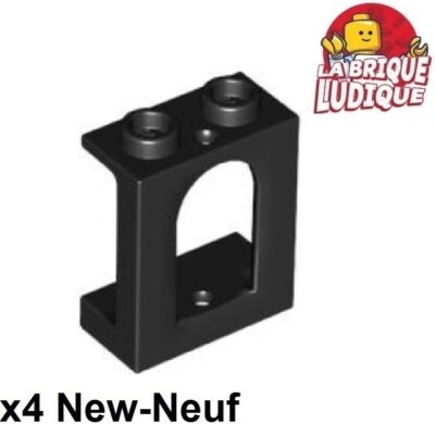 Lego 4x window fenêtre 1x2x2 Castle arche arch arrondi noir/black 90195 ...