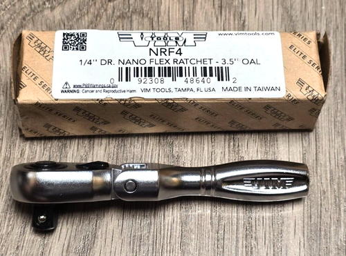 VIM Tools 1/4" dr Nano Flex Head Quick Release Micro Ratchet, 3.5" Long #NRF4 | eBay