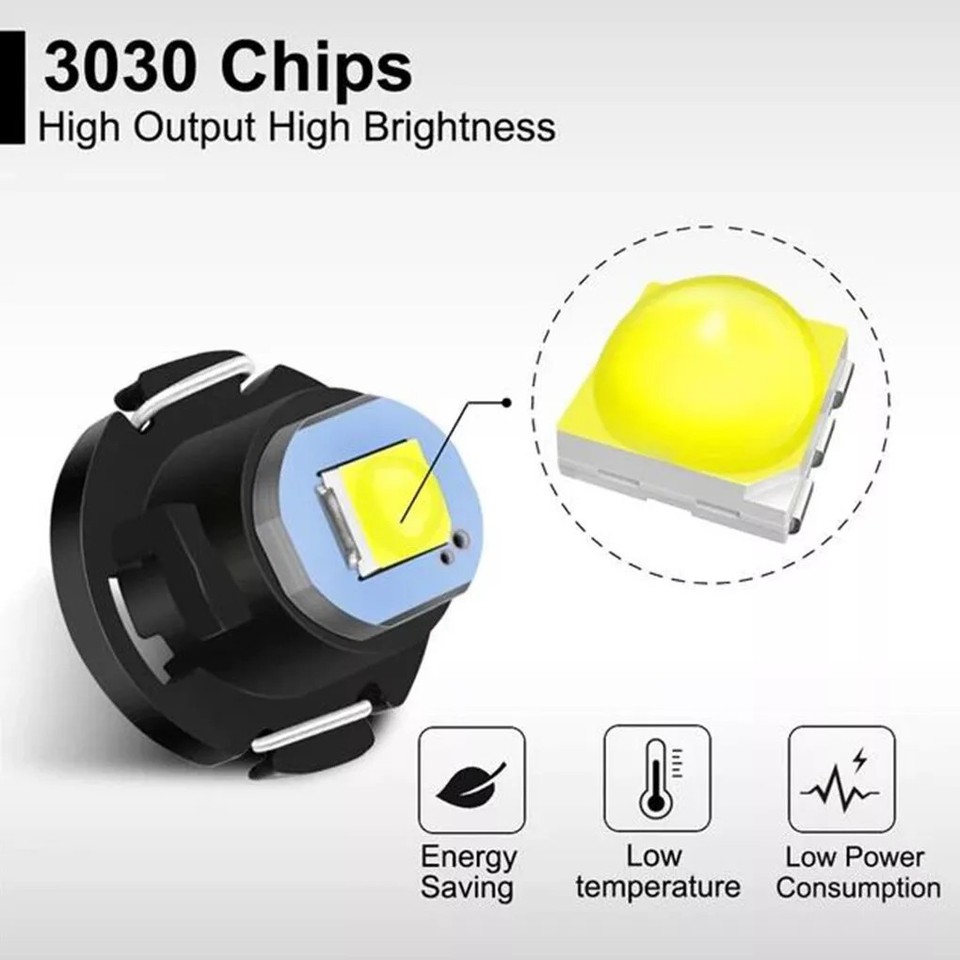 2X Dash Lights Heater A/C Climate Control HVAC LED Bulbs For Toyota ...