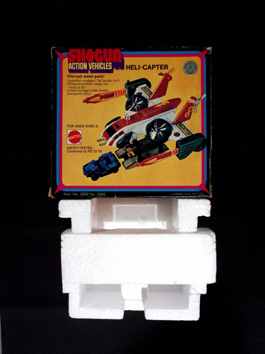 MATTEL Shogun Action Vehicles Heli-Capter BOX ONLY Vintage 1978 Die ...